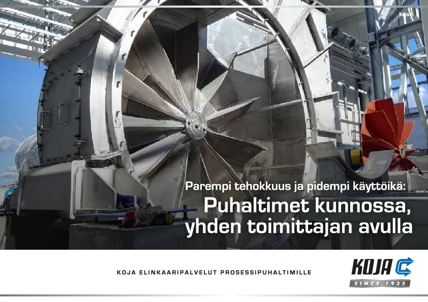 Elinkaaripalvelut Prosessipuhaltimille - Esite | Materiaalipankki | Koja